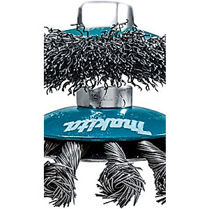 Makita 2 Piece - 4 Inch Crimped & Twist Wire Wheel Brush Set for 4.5" Grinders - Complete Conditioning for Metal - 4" x 5/8-Inch | 11 UNC