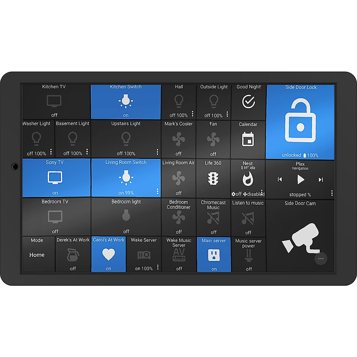 Smart Home Mount Wall Mount Kit for Samsung Galaxy Tab A7 Lite 8.7 Tablet (SM-T220 / 225) - Black