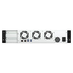 QNAP TS-855eU-RP-8G-US 8 Bay High-Speed 2U Short-Depth rackmount NAS with Dual-2.5GbE, Intel Atom CPU, Redundant 300W PSU, 8GB DDR4 Memory and 8-core Computing Power (Diskless)