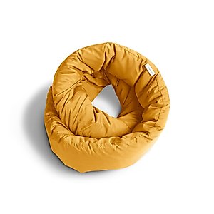 Huzi Infinity Pillow - Travel Neck Pillow - Versatile Soft 360 Support Scarf - Machine Washable - Home Travel Flight Road Trips (Ochre Yellow)