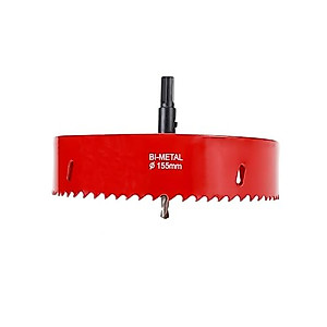 BTSHUB 6" 152mm Hole Saw Heavy Duty Steel Drilling Cutter for Making Cornhole Boards Drywall Wood Plastic Fiberboard Soft Metal