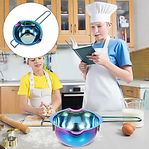 DOITOOL Chocolate Warmer Melting Pot Melting Pot Gradient Stainless Steel Double Boiler Pot Butter Chocolate Melt Bowls Metal Baking Pan for Melting Candy Cheese Candle Soap Chocolate Melting Pot