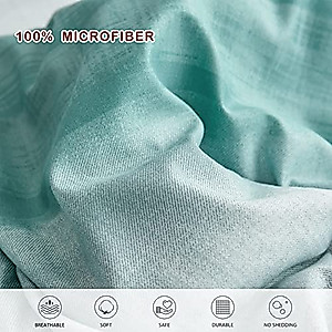 Joyreap 6 Piece Bed in a Bag Twin, Light Gray Stripes Reversible Design, Microfiber Comforter Set for All Season- 1 Comforter, 2 Pillow Shams, 1 Flat Sheet, 1 Fitted Sheet, 1 Pillowcase