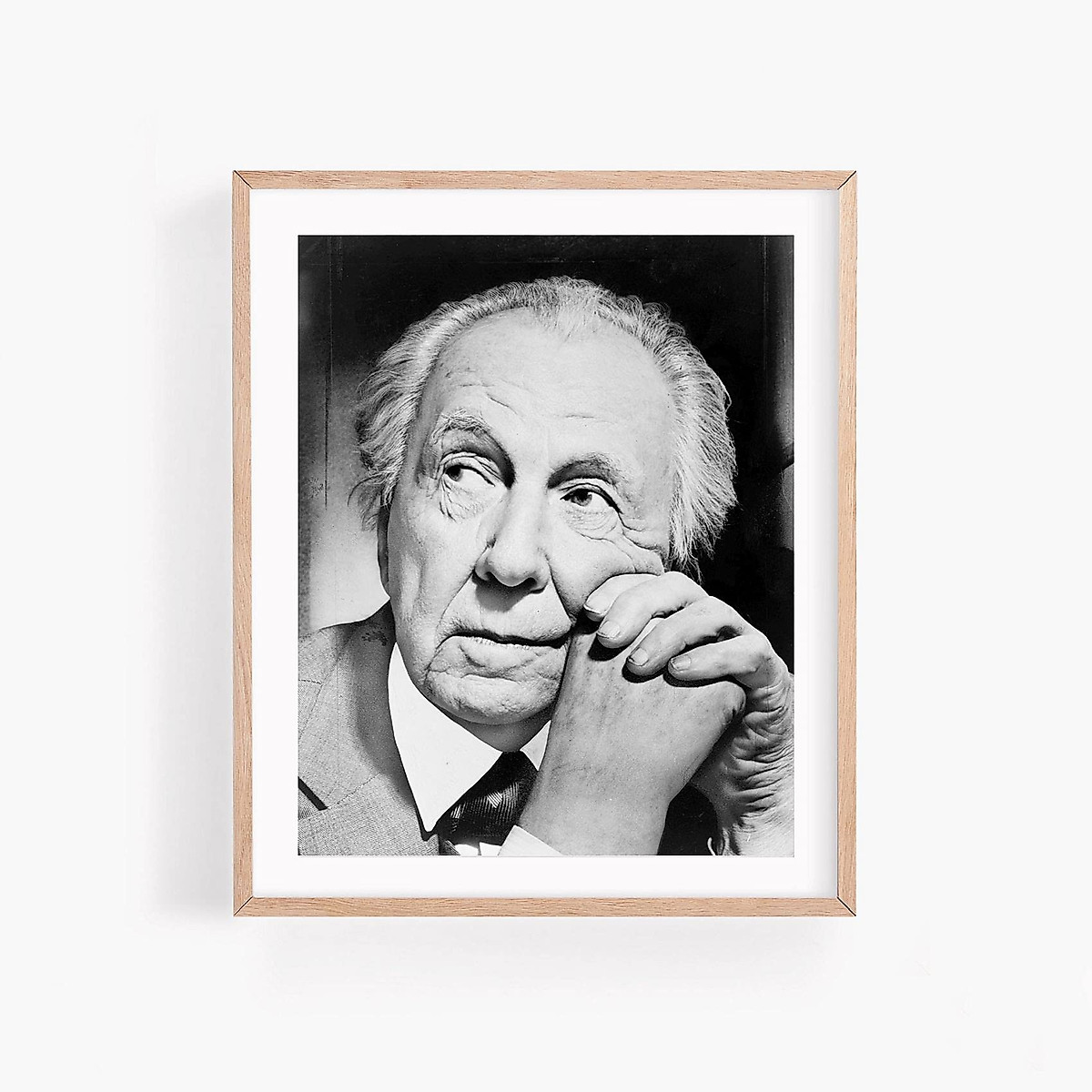 INFINITE PHOTOGRAPHS 1954 Photo Frank Lloyd Wright/World Telegram & Sun Photo by Al Ravenna. 8x10 Photograph - Ready to Frame