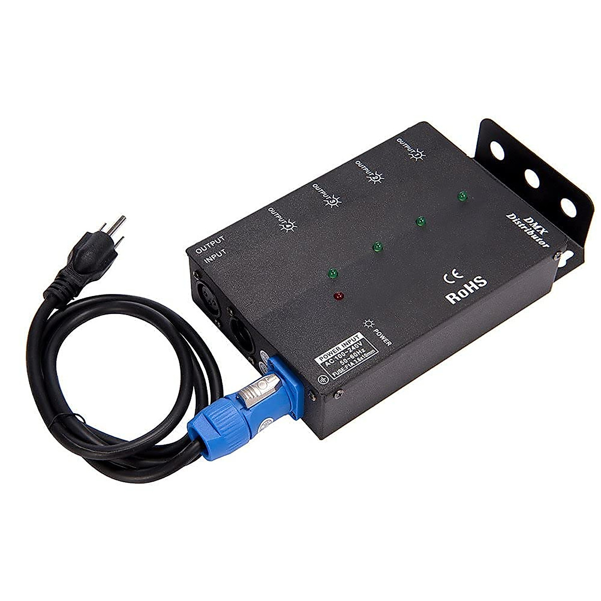 MFL. 4-Way Isolated DMX Splitter Amplifier Distributor with 3-Pin Outputs