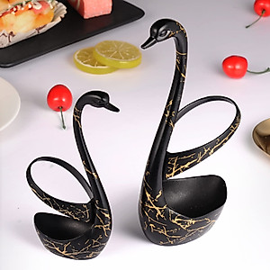 AnSaw Black Swan Bableware Holder Chopstick Rest, Spoon Rest, Knife Rest, Fork Rest Table Decorative (Size Large)