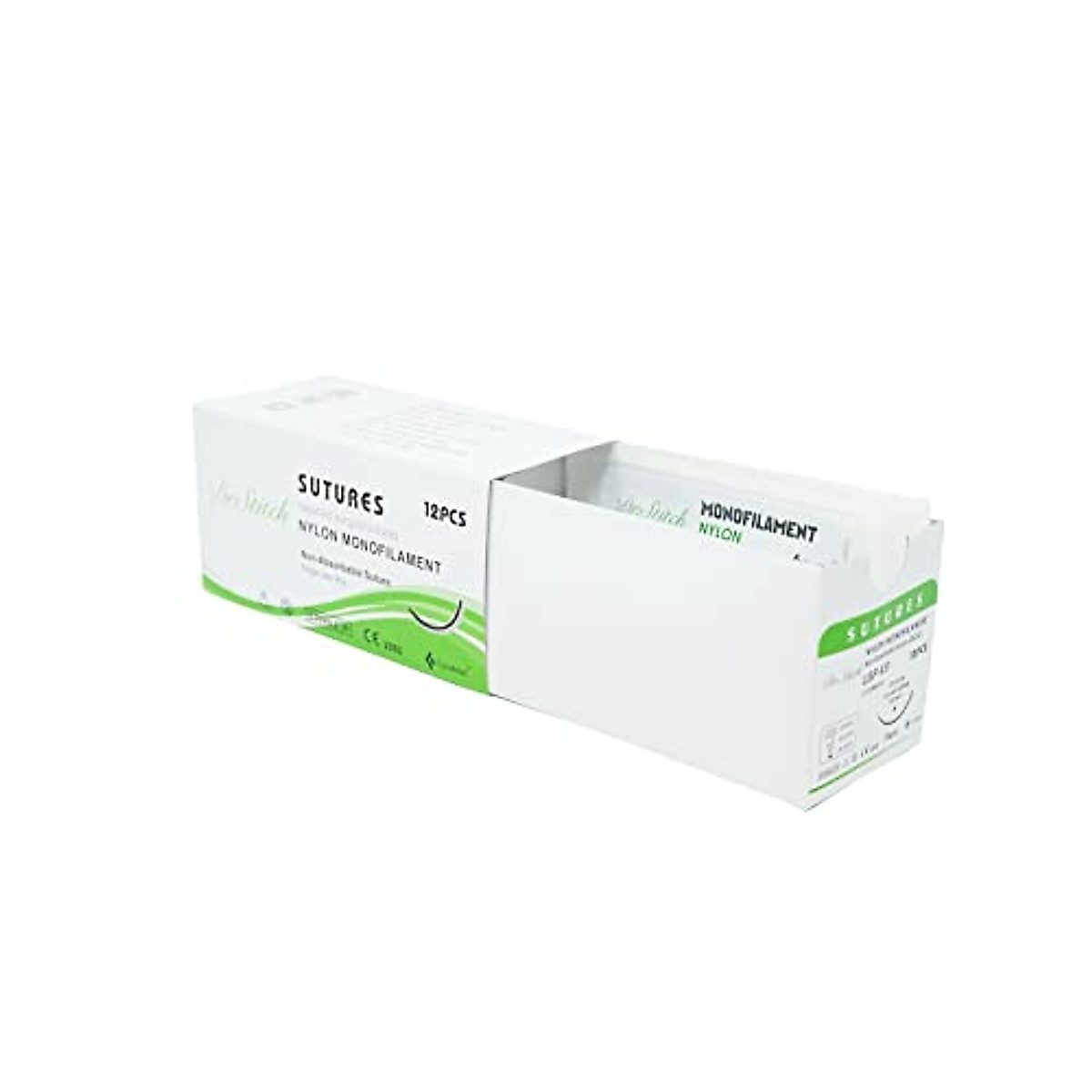 CynaMed Sutures Thread with Needle (12-Pack) - Training Sutures Pkg. of 12 (12, 4/0, 30mm Blade, 3/8 Reverse Cutting)