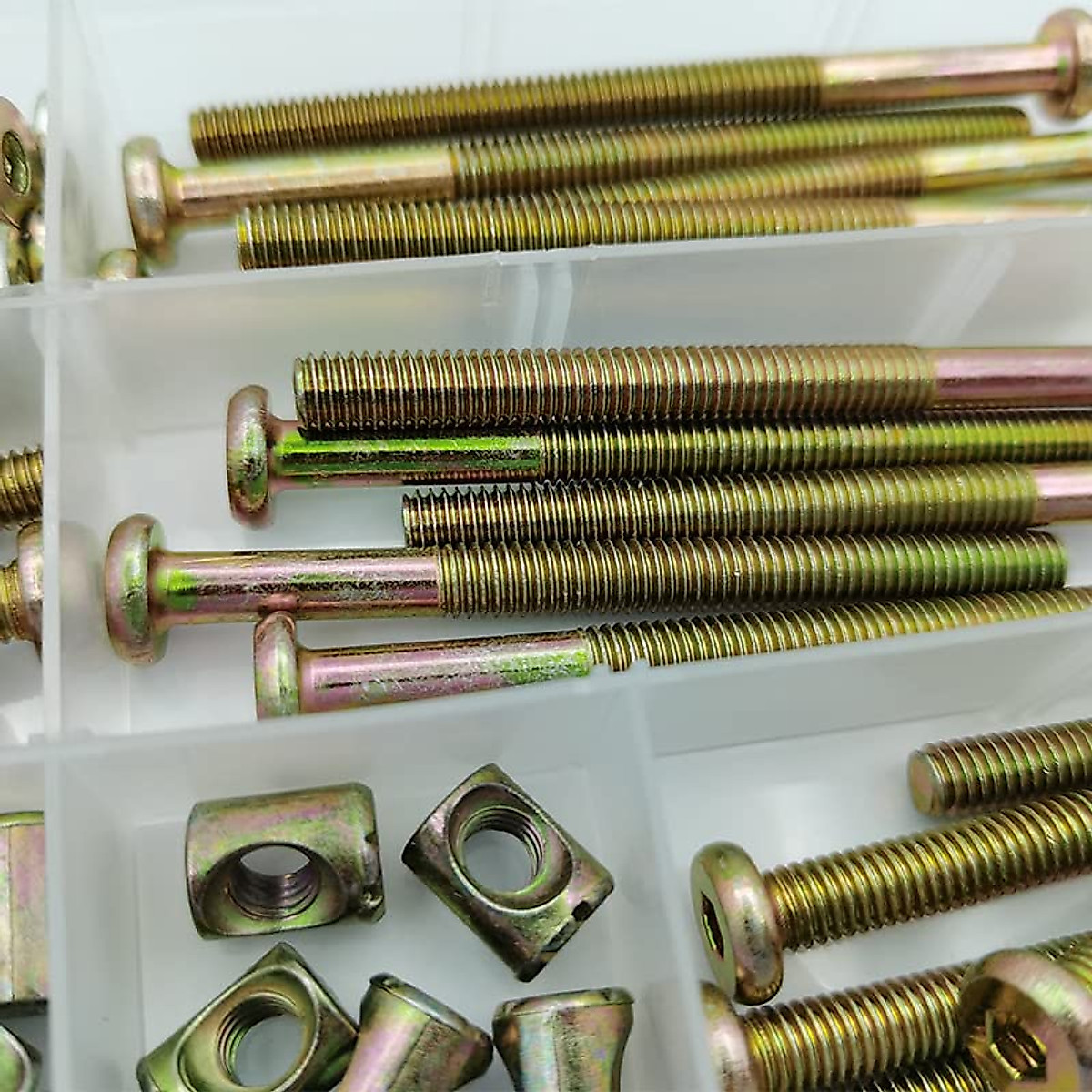 GDFYMI Crib Screws Replacement Set, Delta Crib Screws Hex Socket Cap Bolts Barrel Nut Baby Bed Hardware Replacement Kit Furniture Bolts (25-Set M6)