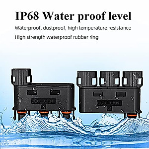 Triproton PV Solar Branch Connector IP68 Waterproof 1500V 50A,Parallel Adapter for Solar System (3 to1)