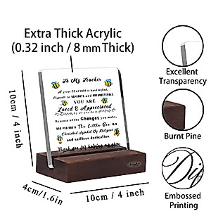 Zomyto to My Teacher Acrylic Sign with Wood Stand - Thank You Teacher Gifts - Teacher Birthday Retirement Gifts Teacher Appreciation Gifts on Thanksgiving Christmas Valentine's Day