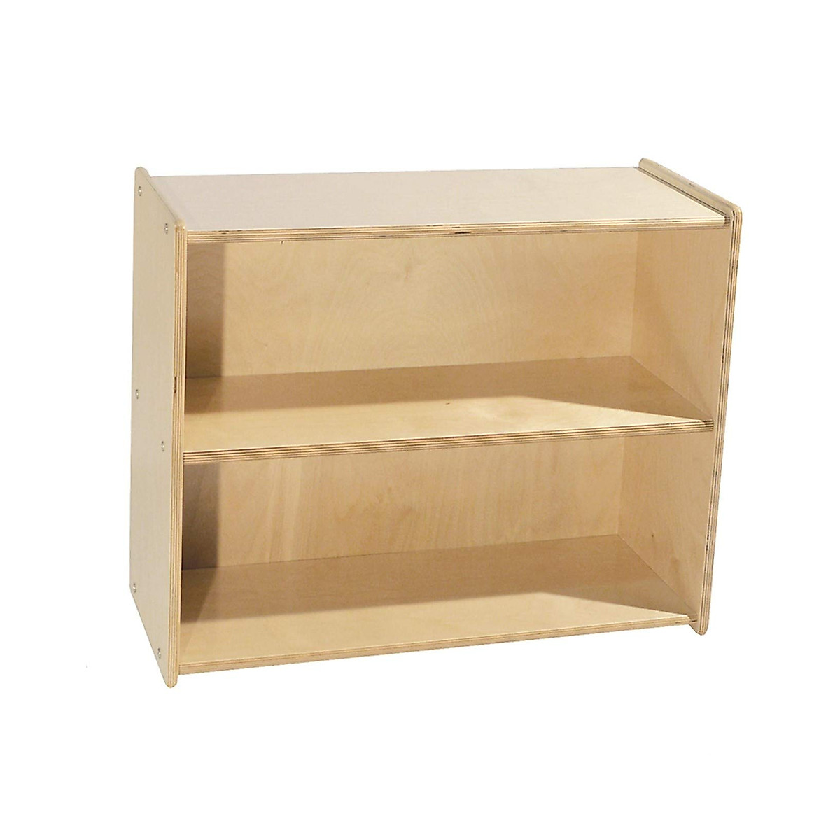 Contender Daycare Shelves for Kids, Bookcase with 2 Shelves for Storage, Wood Furniture for Toddlers, Children, Classroom, 30-inch Width