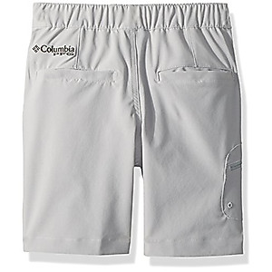 Columbia Youth Boys' PFG Terminal Tackle Short, Sun Protection, Quick Drying, Cool Grey, Large