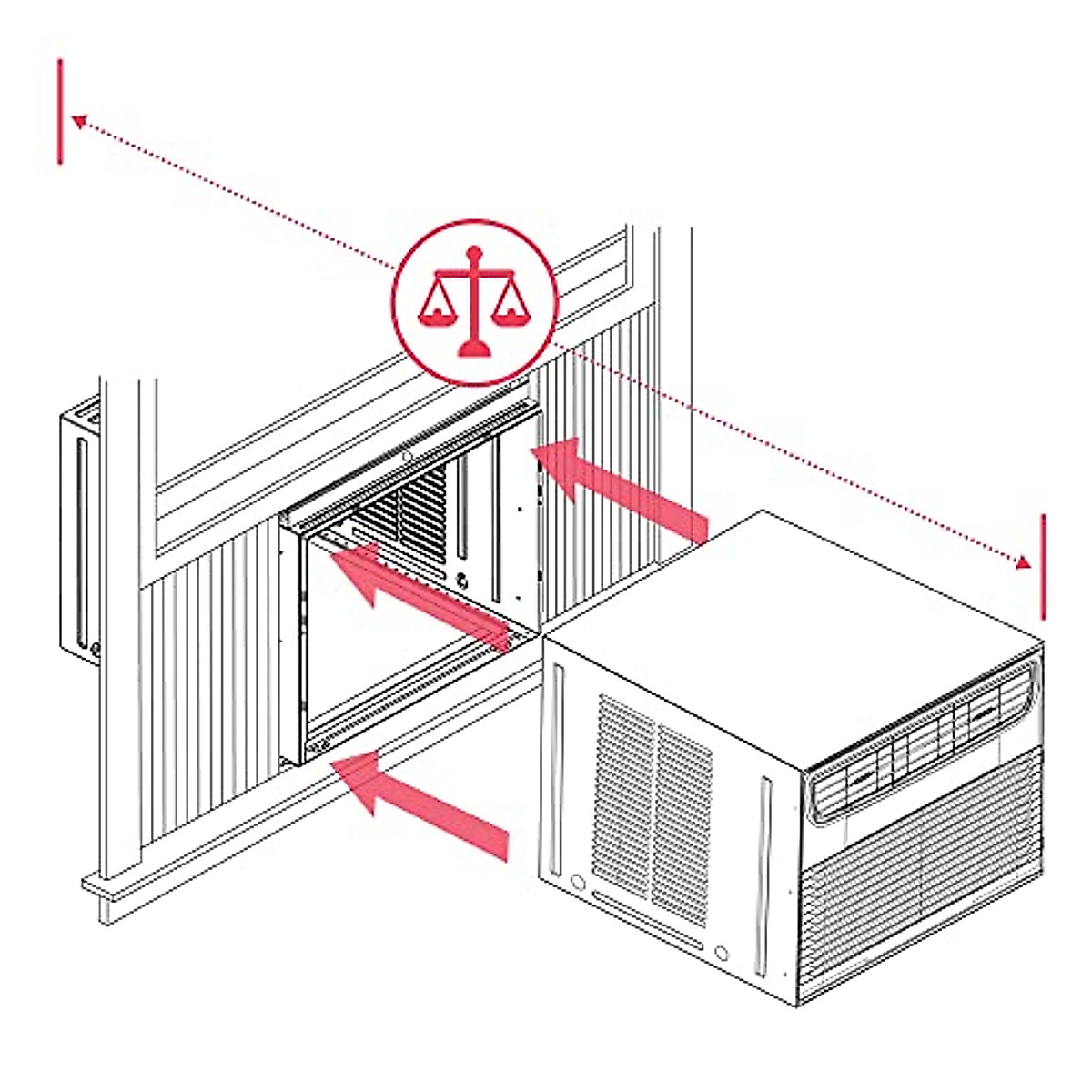 Frigidaire FHWC282WB2 Window Air Conditioner, 28,000 BTU with Easy Install Slide Out Chassis, Multi-Speed Fan, Easy-to-Clean Washable Filter, Eco Mode, in White
