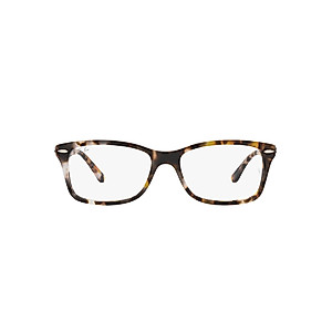 Ray-Ban RX5428 Square Prescription Eyewear Frames, Grey & Brown Havana/Demo Lens, 55 mm
