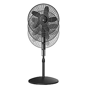 Lasko, Black, S18610 Elite Collection Quiet Blade Pedestal Fan with Remote Control and Adjustable Thermostat