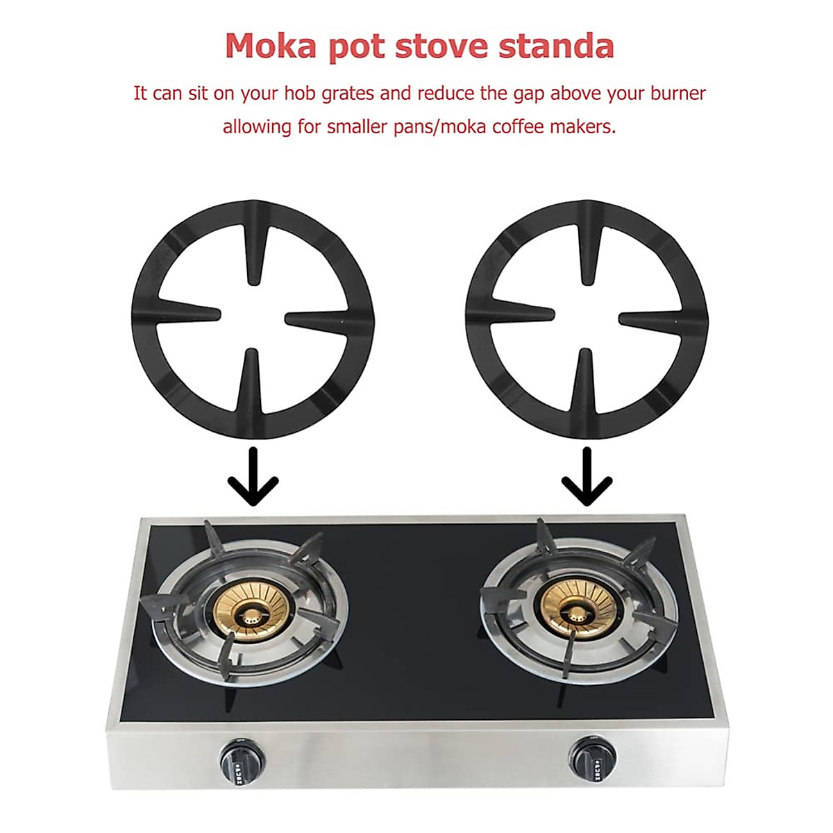 Kichvoe 3pcs Gas Stove Tripod Daily Use Pot Support Iron