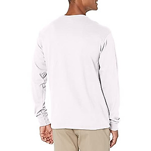 Soffe mens Mj Soffe Men's Long-sleeve Cotton T-shirt fashion t shirts, White, Large US