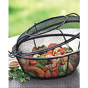 Outset QD85 Grill, 1 EA, Black Chef's Outdoor Basket and Skillet