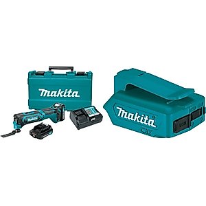 Makita MT01R1 12V max CXT Lithium-Ion Cordless Oscillating Multi-Tool Kit (2.0Ah) with ADP06 12V max CXT Lithium-Ion Cordless Power Source