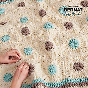 Bernat BABY BLANKET BB Seafoam Yarn - 1 Pack of 10.5oz/300g - Polyester - #6 Super Bulky - 220 Yards - Knitting/Crochet