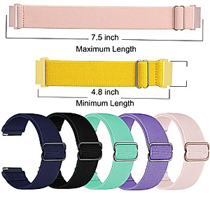 2 Pack Stretchy Nylon Band Compatible with Gizmo Watch 3 2 1/Gabb Watch 3 2 1/SyncUP/Cosmo JrTrack Band Soft Elastic Strap with Adjustable Buckle