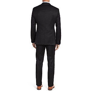 Salvatore Exte Men's 3 Piece 2 Button Vested Suit Set Blazer Pant Plus Tux Vest (40 Short US / 50S EU/W 34", Black)