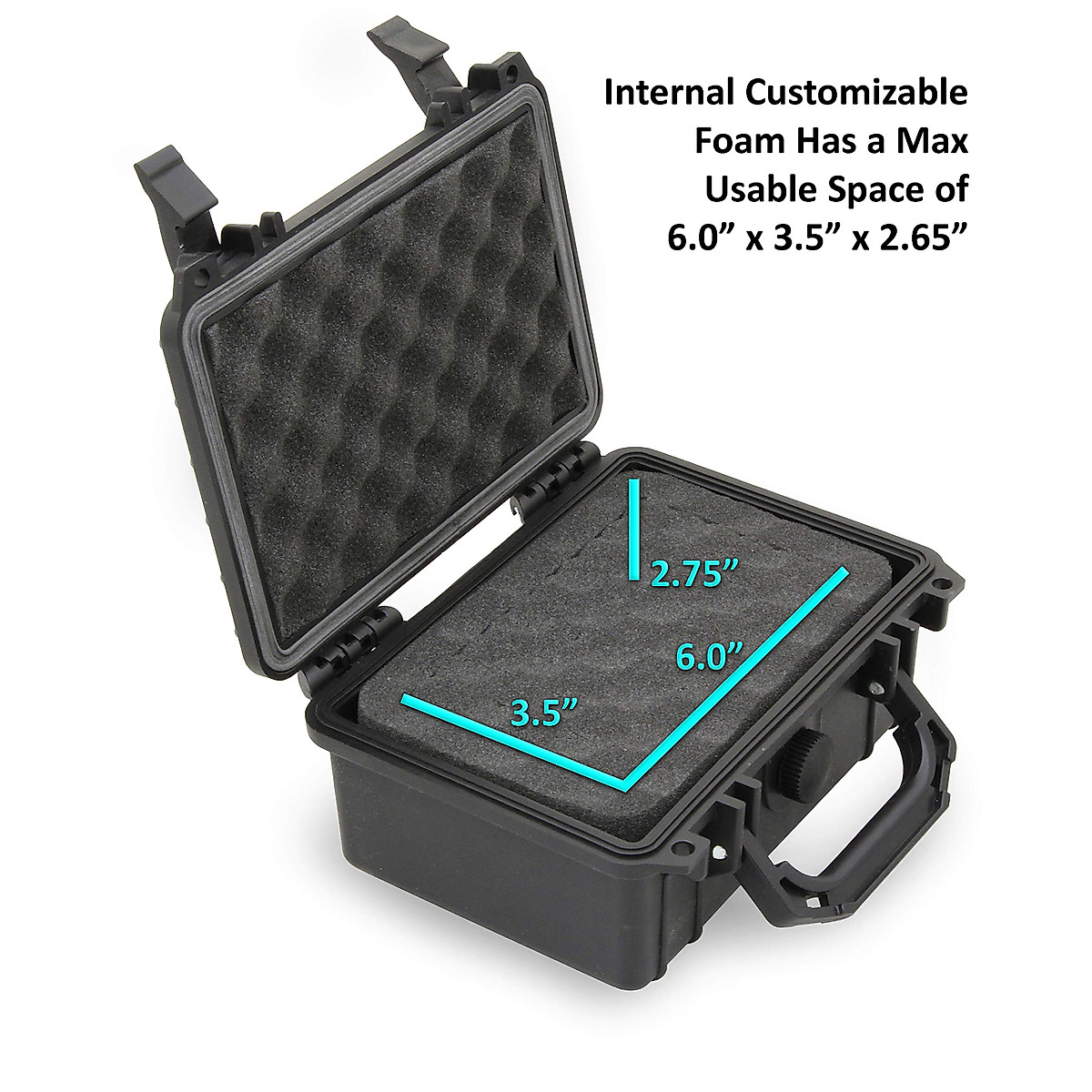 CASEMATIX Carry Case Compatible with Orba 2 Artiphon Handheld Multi-instrument in Customizable Foam - Includes Waterproof Carrying Case Only