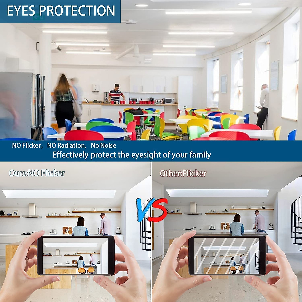 JESLED Dimmable T8 LED Type B Light Bulbs 4 Foot, 3120+Lumens, 5000K Daylight White, 24W (65W Equivalent), 4FT Fluorescent Tube Replacement, Ballast Bypass, Dual Ended Power, Frosted, 4-Pack