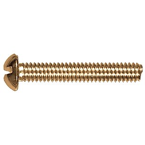 Hillman 1988 6-32 x 1/2 in. Round Slotted Machine Screw - Brass 40-Pack