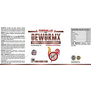 DEWORMX para Gallos Gallinas Pollos DEWORMX for Rooster Hens Chickens Natural Ingredients
