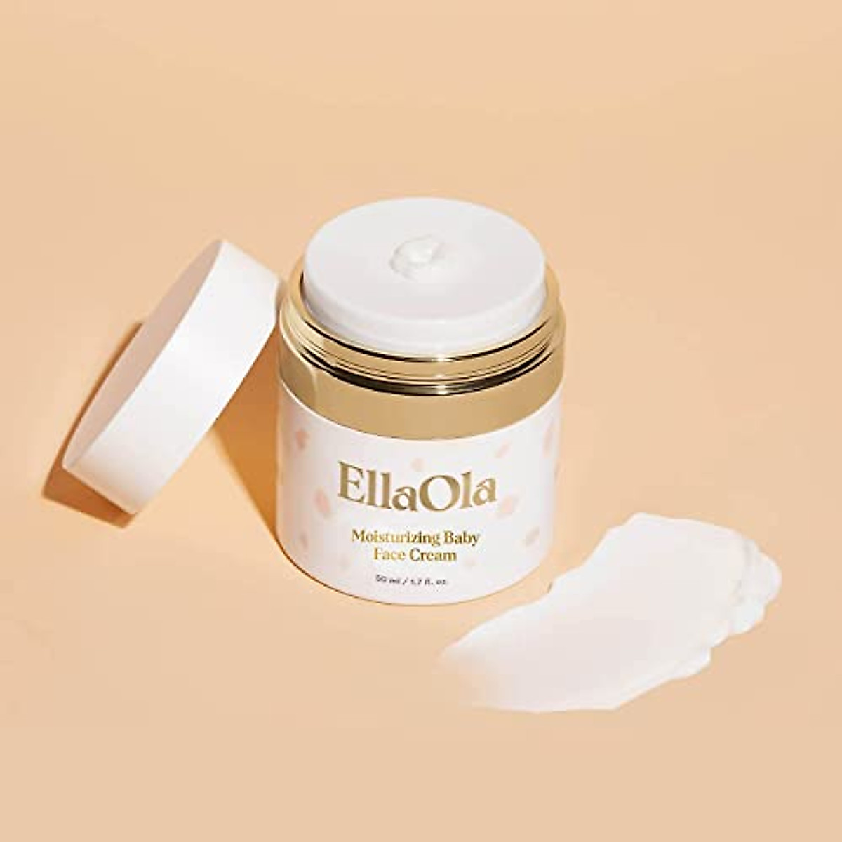 ELLAOLA 96 Hour Moisturizing Baby Face Cream for Dry, Eczema Prone & Sensitive Skin Organic Face Lotion Deeply Hydrates I Fragrance Free | Clean & Plant-Based Ingredients I 1.7 fl. oz.