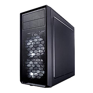 Fractal Design Focus G - Mid Tower Computer Case - ATX - High Airflow - 2X Fractal Design Silent LL Series 120mm White LED Fans Included - USB 3.0 - Window Side Panel - Black
