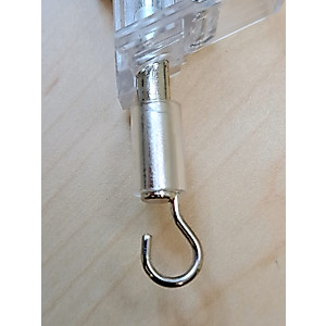 Heavy Duty Hex Hole Wand Tilter for 2" Horizontal Blinds (Clear-Metal Shaft, Pack of 1)