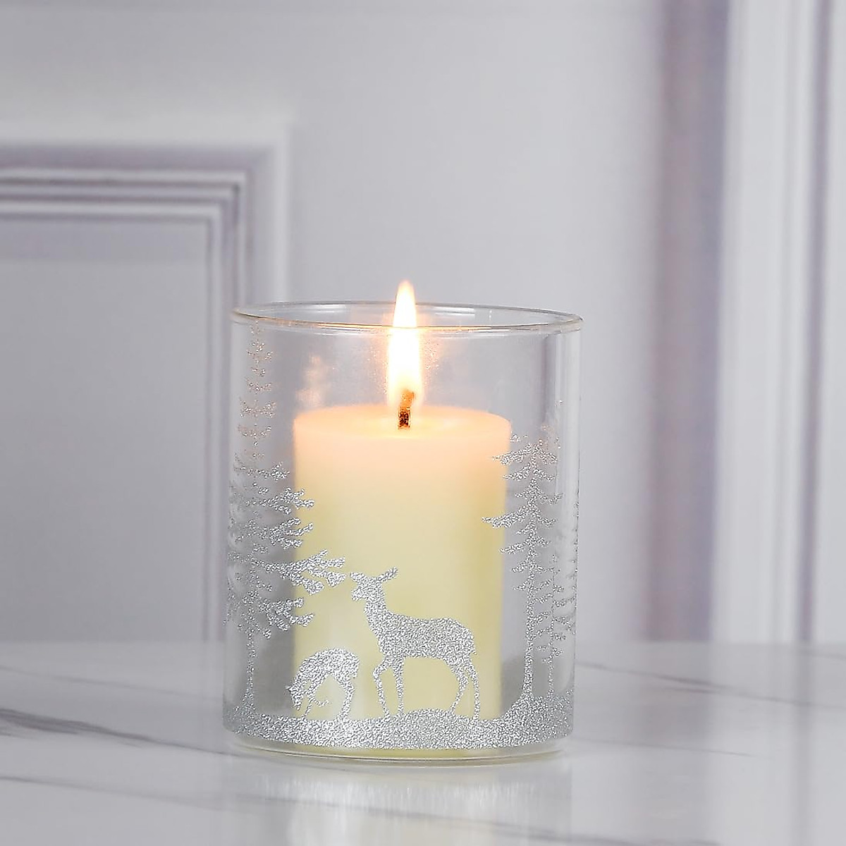 Beeswax Pillar Candles Set of 4, Smokeless Dripless Pure Beeswax Candle Set with Natural Scent for Room Decoration Prayer Party, Long Lasting Burn Time,1.89x3.86 inch,White Raw