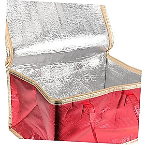 Hoement Insulated Bag Grocery Shopping Bags Shopping Tote Bag Grocery Totes Insulated Camping Bag Thermal Pizza Bag Hot Cold Food Delivery Bag Decorative Insulated Bag Pizza Insulated Bag