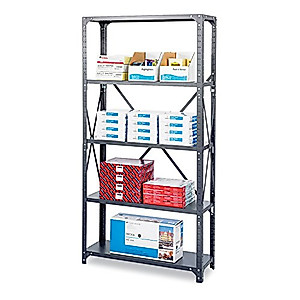 Safco Products 6270 36 by 24 Commercial 6 Shelf Kit, Gray
