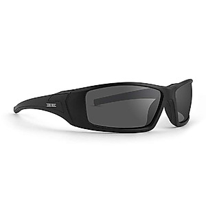 Epoch Eyewear Liberator Photochromic Motorcycle Sunglasses Black Frames Clear to Smoke lens