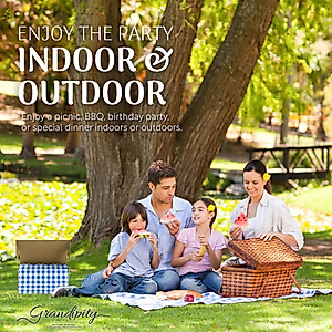 Grandipity Plastic Tablecloth Roll - 54" x100' Black Plastic Table Cloths for Parties Disposable with Cutter Box - Cut to Size Disposable Tablecloth Plastic Table Cover for Rectangle & Round