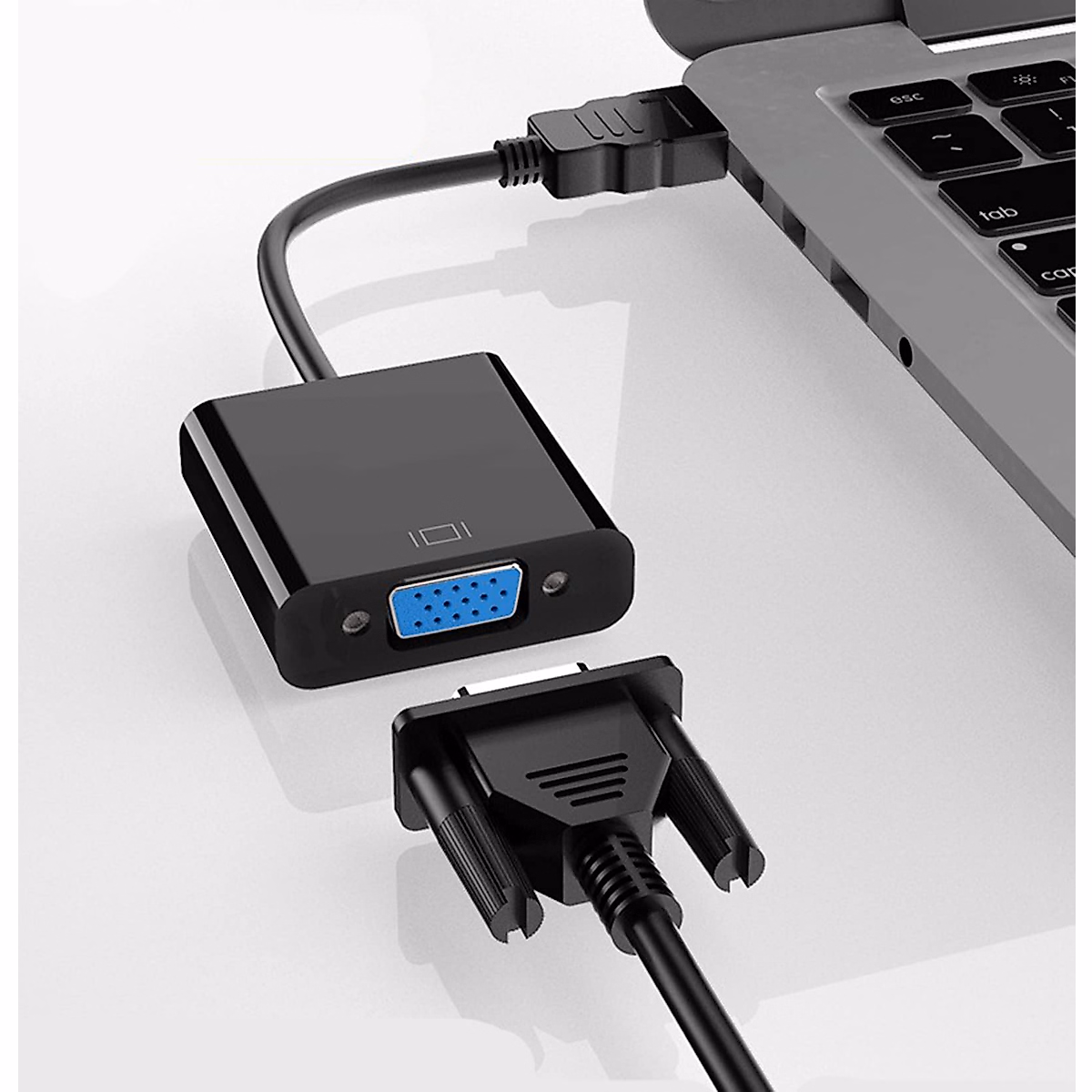 HDMI to VGA, Gold-Plated HDMI to VGA Adapter, Male to Female for Computer, Desktop, Laptop, PC, Monitor, Projector, HDTV, Chromebook, Raspberry Pi, Roku, Xbox and More