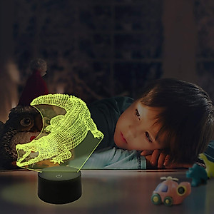 FULLOSUN Crocodile Gifts, 3D Alligator Night Light for Children with Remote Control, Timer, 16 Colors Changeable Christmas Birthday Gifts Suitable for Boys Aged Above 3, 4, 5, 6 +