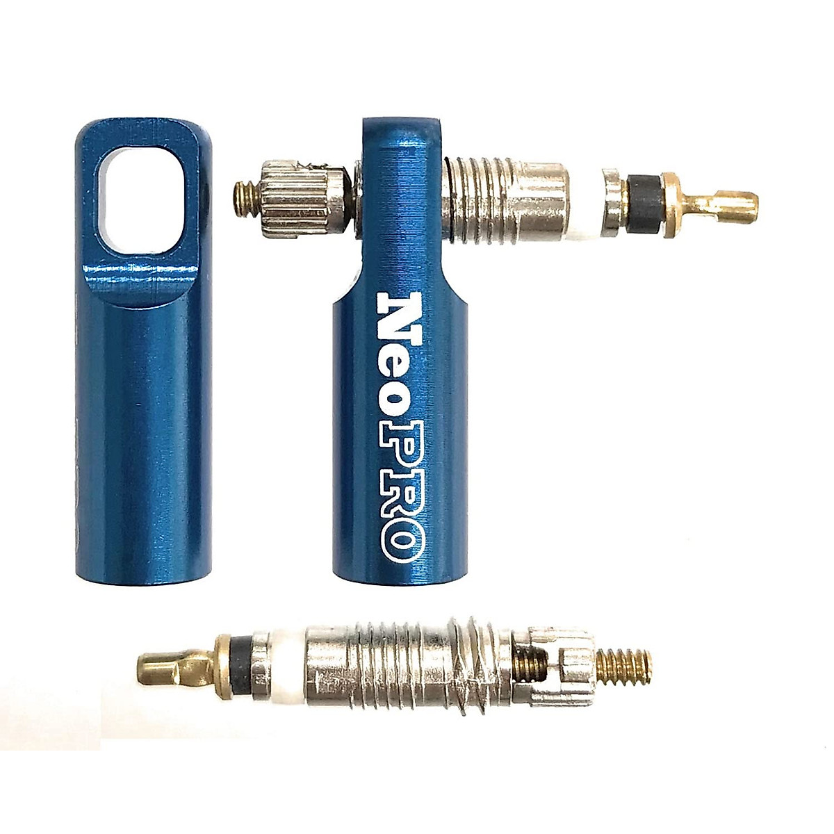 NeoPRO Bike Presta Valve Cap with Valve Core Removing Function Kit, Tire Dust Covers (Red)