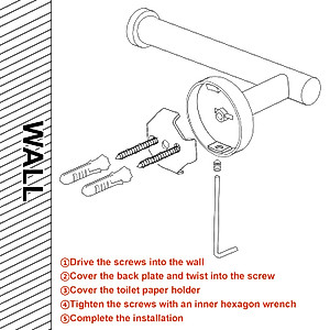 TocTen Toilet Paper Holder-Toilet Paper Roll Holder Wall Mounted for Bathroom, Thicken 304 Stainless Steel Drilling Tissue Paper Dispenser，Toilet Paper Rack for Toilet, Kitchen Office(Brushed Gold)