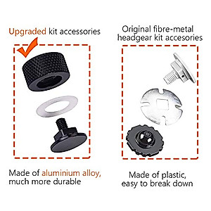 Newace Aluminum Welding Hood Fasteners Pipeliner Helmet Accessories Headgear Replacement Parts Screws 1 Pair(Black)