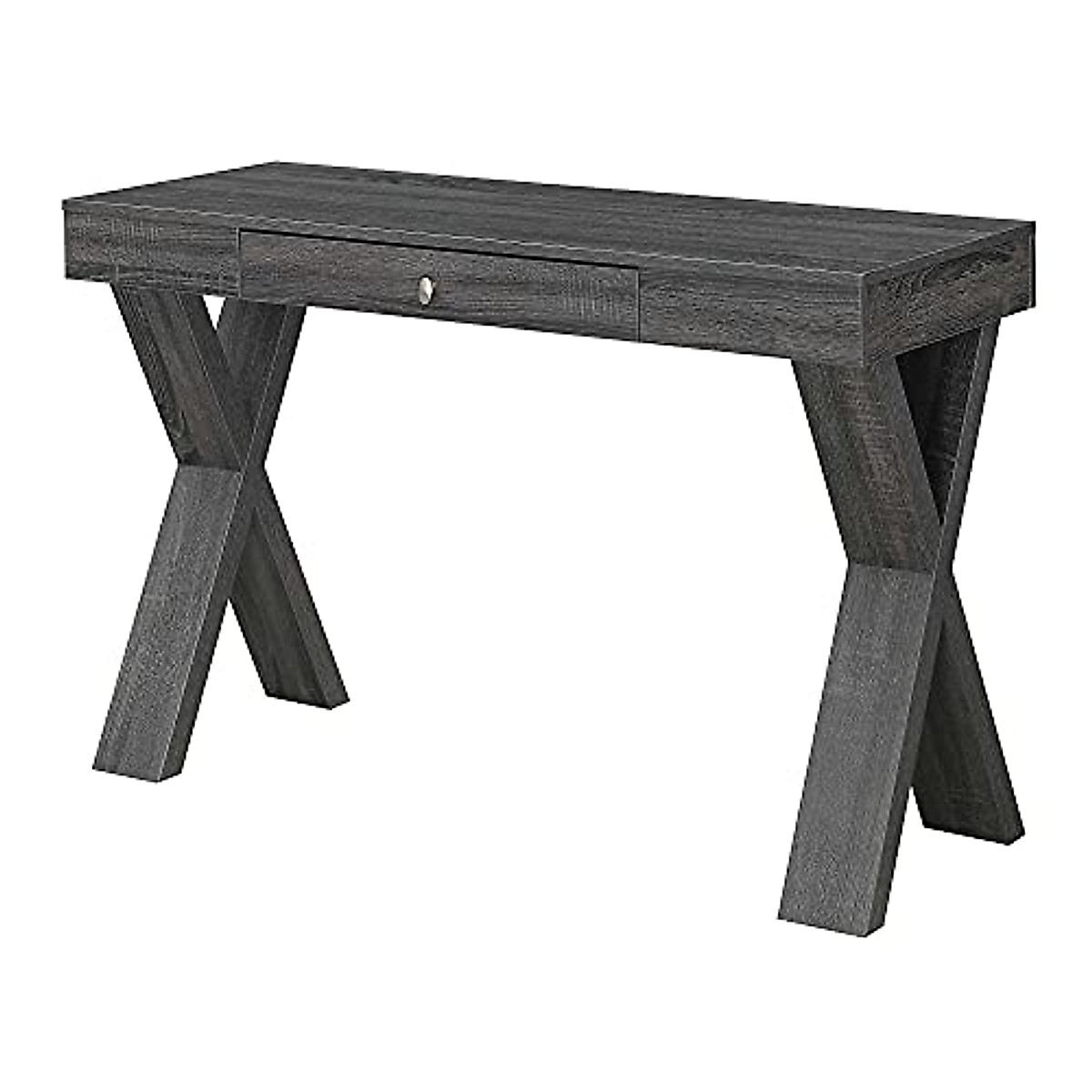 Convenience Concepts Newport 1 Drawer Desk, Weathered Gray