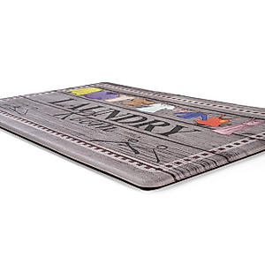 Rugshop Laundry Room Standing Mat 18" x 30" Gray