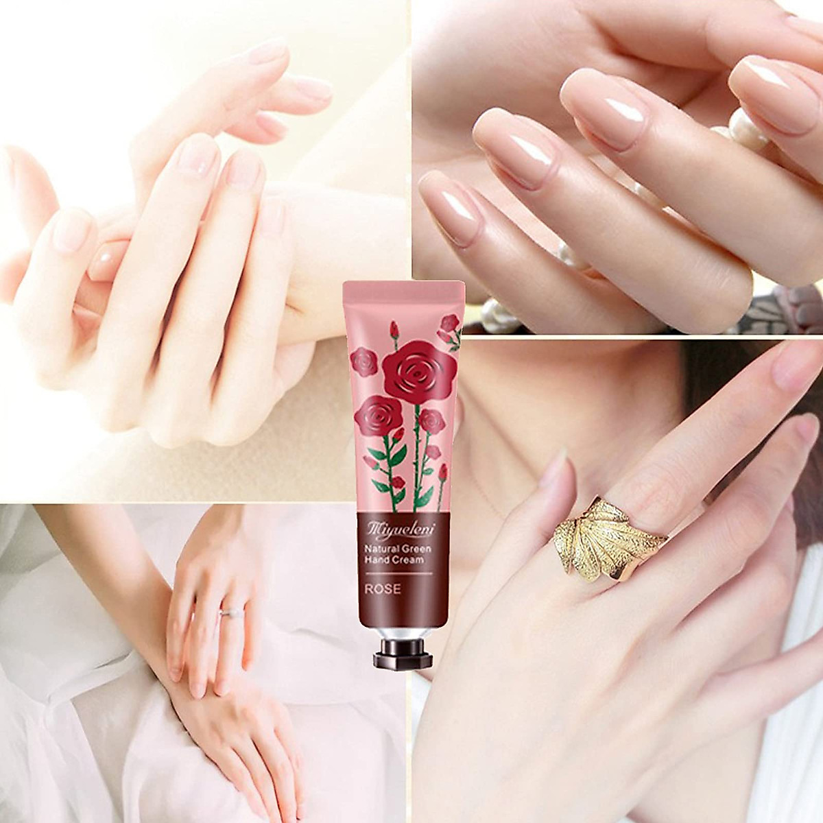 BONNIESTORE 10 Pack Plant Fragrance Hand Cream, Moisturizing Hand Care Cream Travel Gift Set With Natural Aloe And Vitamin E For Women Bridesmaid-30ml