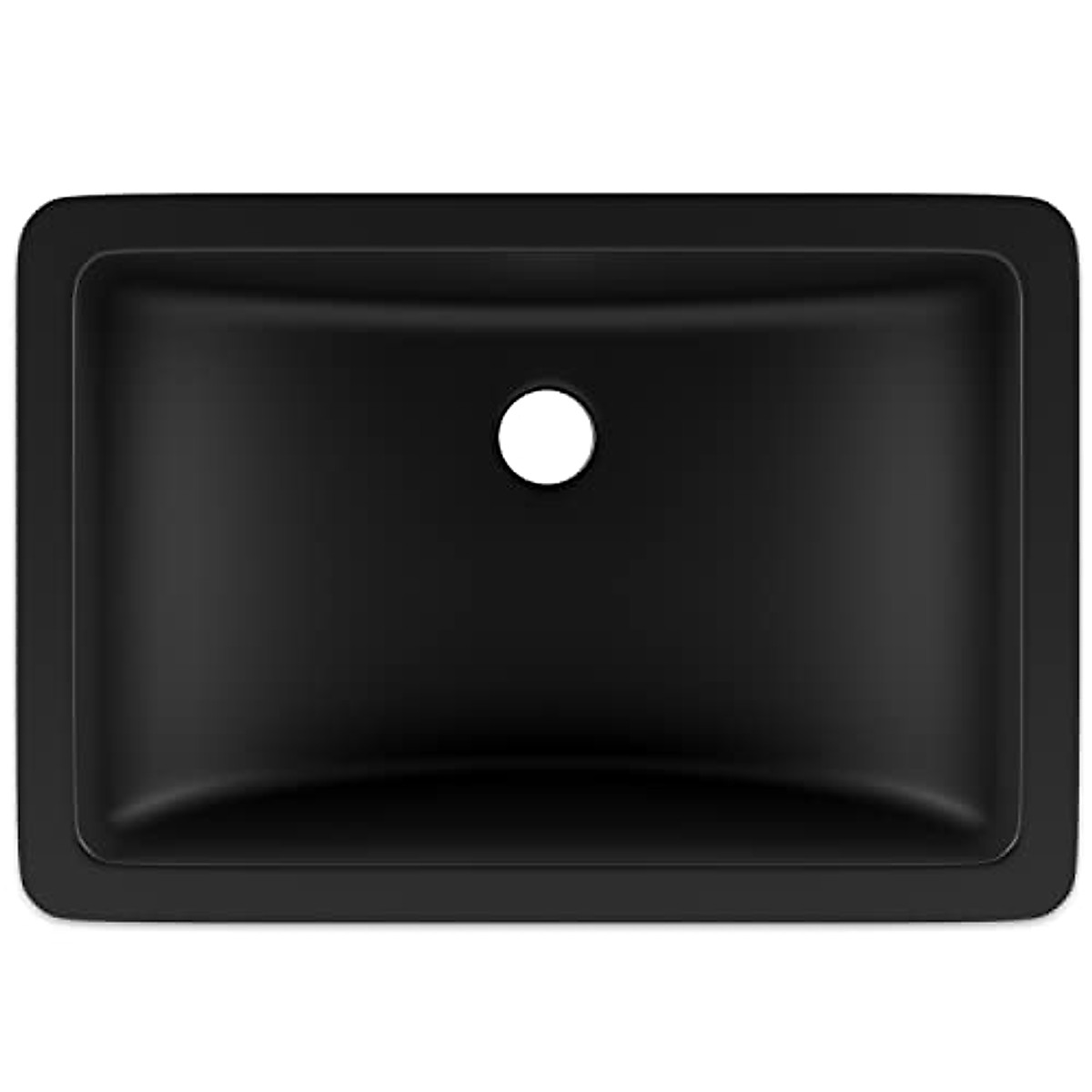 Lexicon Quartz Composite Rectangle Vanity Sink - Black