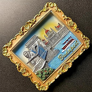 Szechenyi Chain Bridge Budapest Hungary Refrigerator Magnet Travel Souvenir 3D Fridge Decoration Magnetic Sticker Craft Collection