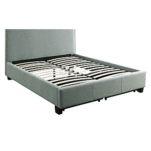 Modus Furniture Solid Wood Footboard-Storage Bed, California King, Ariana - Bluebird