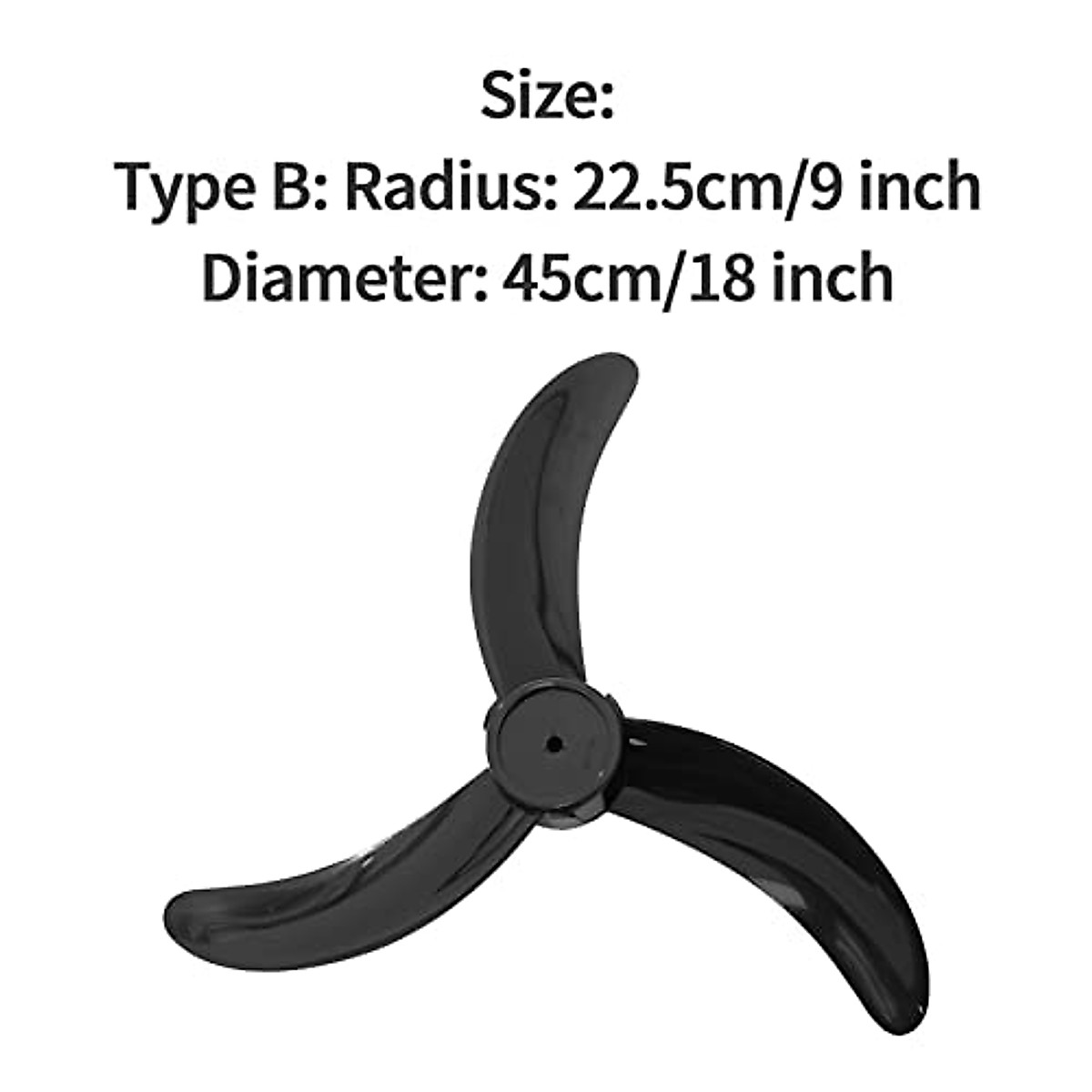 Zaldita Plastic Fan Blade Replacement for Standing Pedestal Fan Table Fanner General Accessories with Nut Cover Type K 18 Inch
